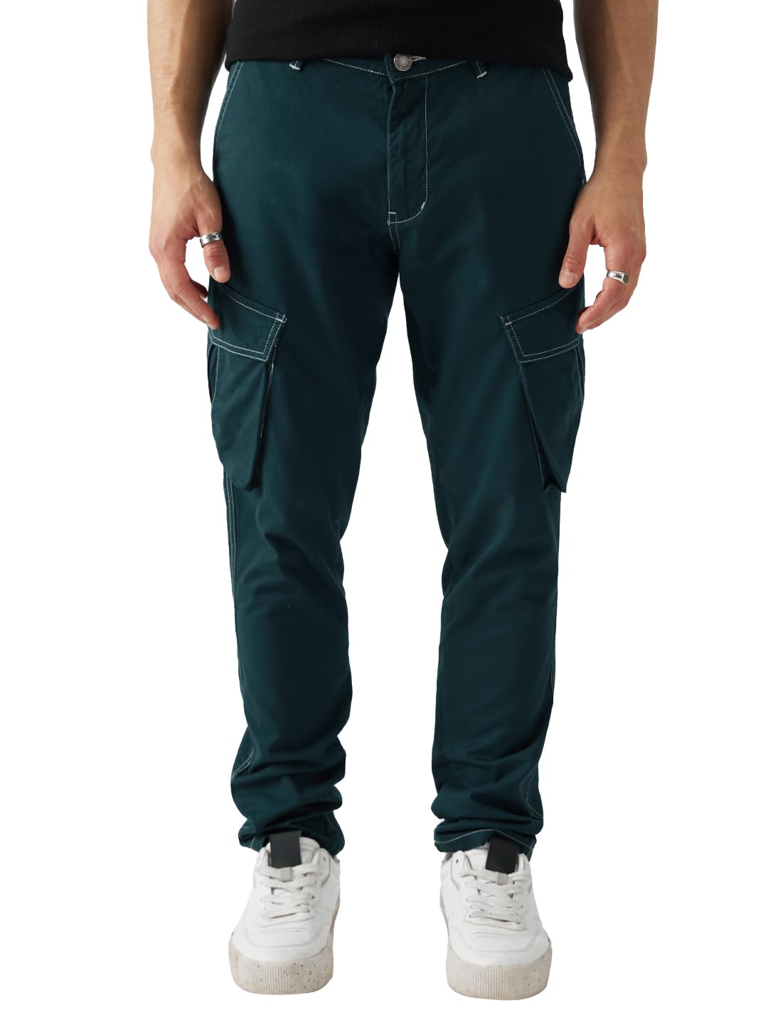 The Souled Store Solids: Indigo Blue Men and Boys Regular Fit Cotton ...