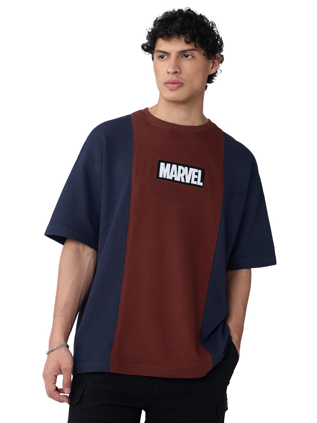 The Souled Store Marvel: Classic Logo Men and Boys Short Sleeves Round ...