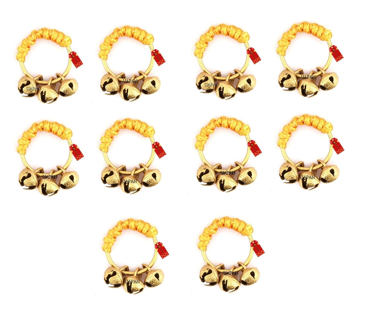 Uapan Ghungroo Kadi Fingers For Puja Aarti Hand Finger Clapping Ring ...